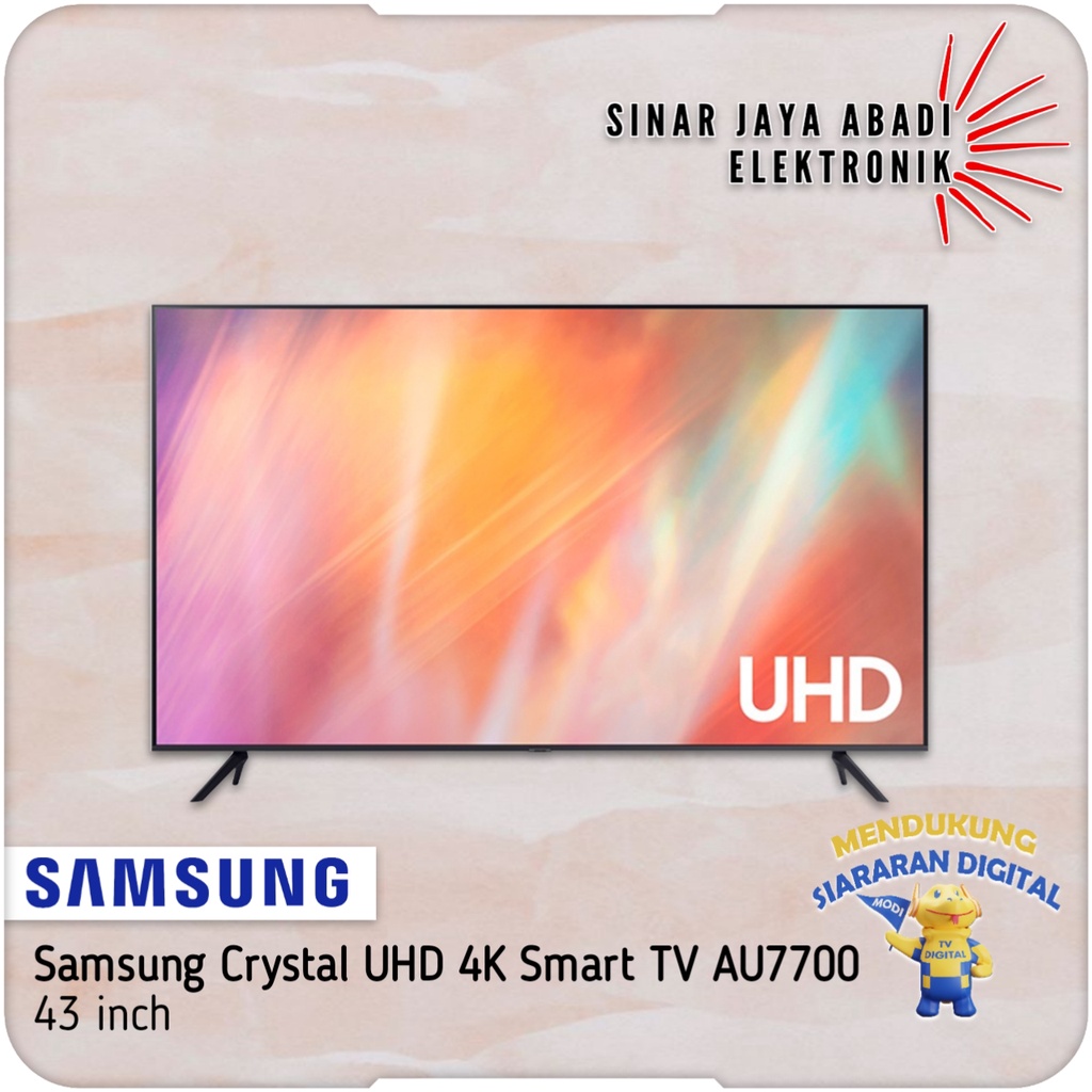 Jual Samsung Crystal UHD 4K Smart TV DU7000 with PureColor [43 inch] | Shopee Indonesia