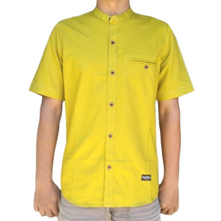 Jual Best seller Kemeja koko Pria warna kuning Lemon /Baru Kemko Laki ...