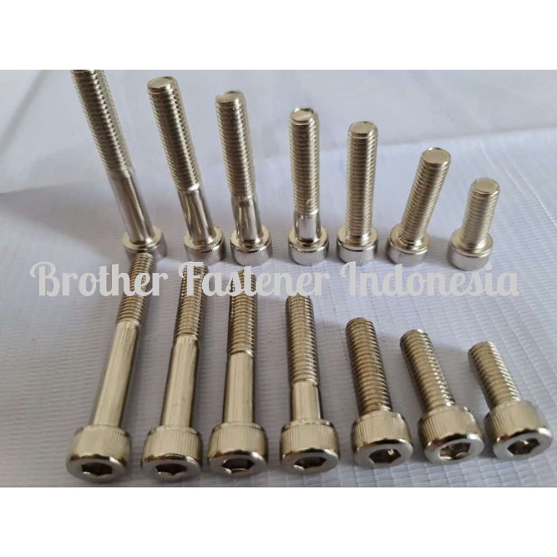 Jual baut L 8x55 knurl nekel isi 5pc | Shopee Indonesia
