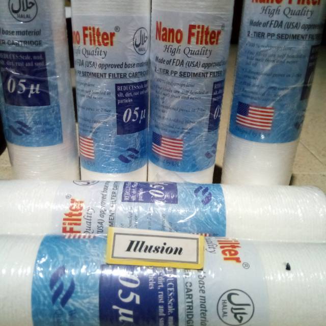 Jual Nano Filter air sedimen 10" 05 micron mikron | Shopee Indonesia