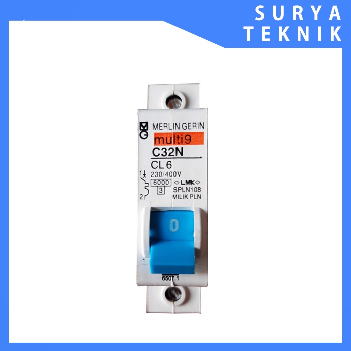 Jual MCB Merlin Gerin C32N CL 6 / MCB Merlin 6 A | Shopee Indonesia