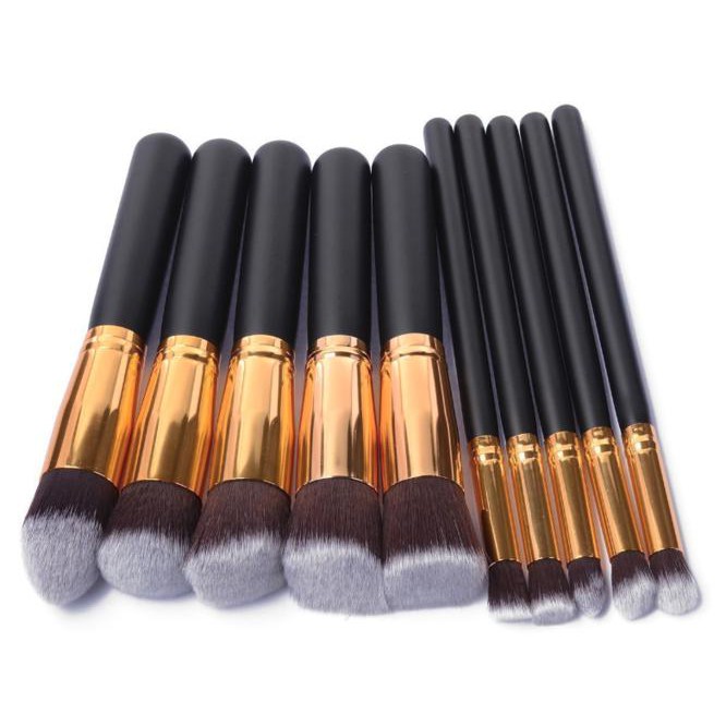Jual Jual Murah Kabuki Brush Set Kuas Make Up 10 PCS 10pcs MakeUp Brush ...