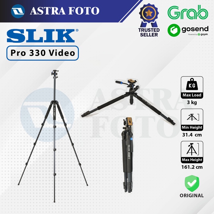 Jual Slik Pro 330 Video (With Fluid Video Head) | Shopee Indonesia