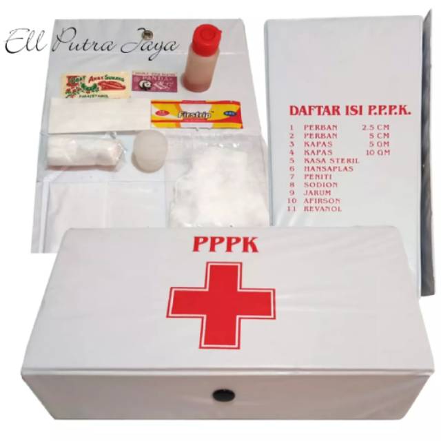 Jual Kotak P3K Mobil / Kotak P3K Putih lengkap dengan Isi | Shopee ...