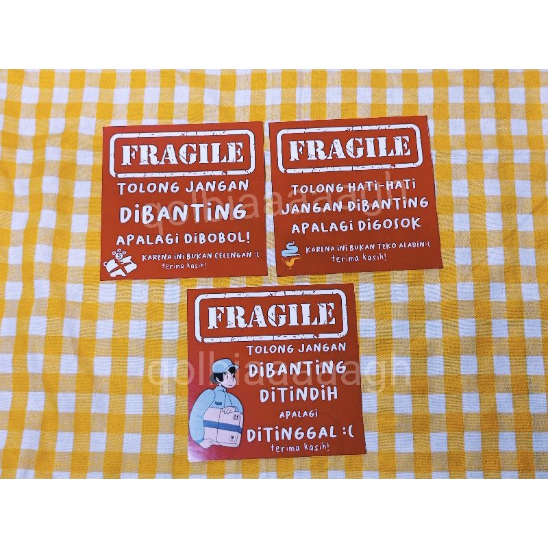 Jual Sticker Fragile Lucu 10 Pcs Shopee Indonesia