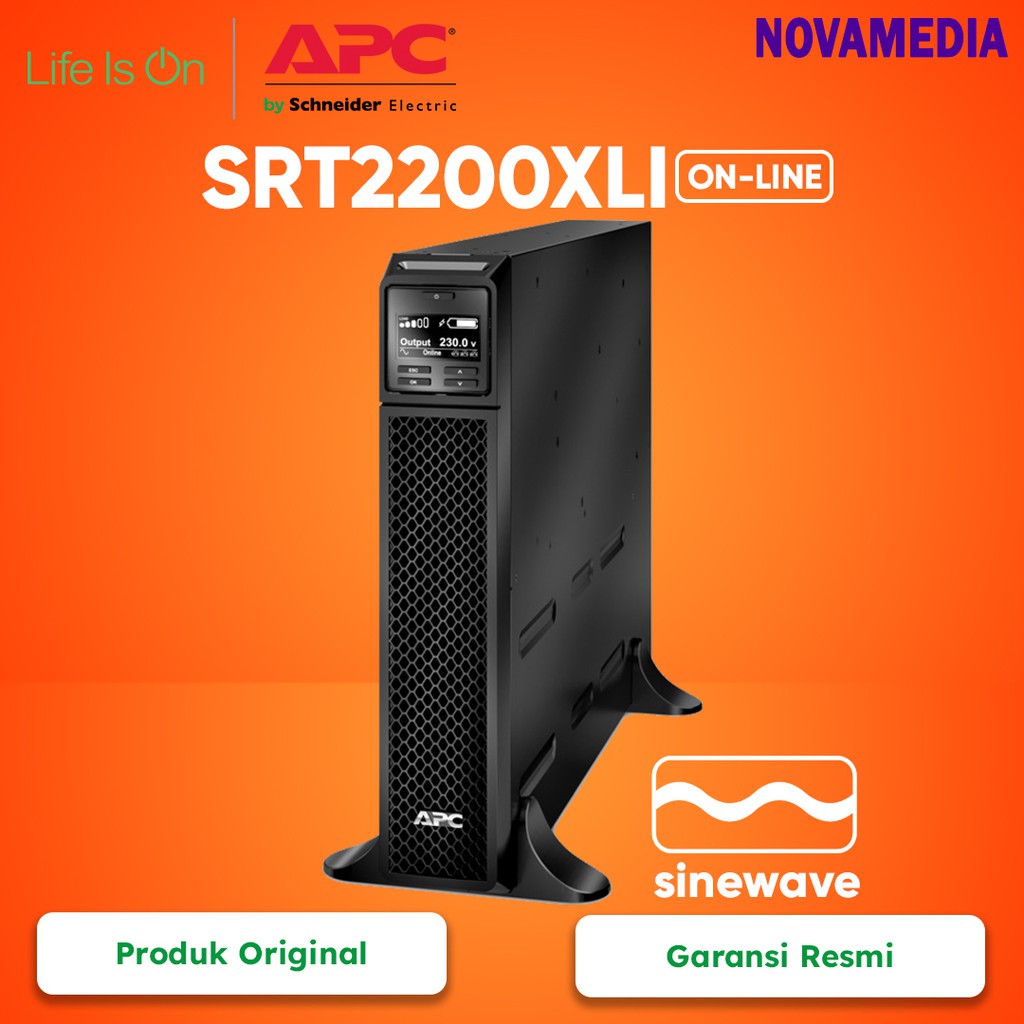 Jual UPS APC SRT2200XLI Smart UPS Online 2200VA 1980Watt LCD Garansi ...