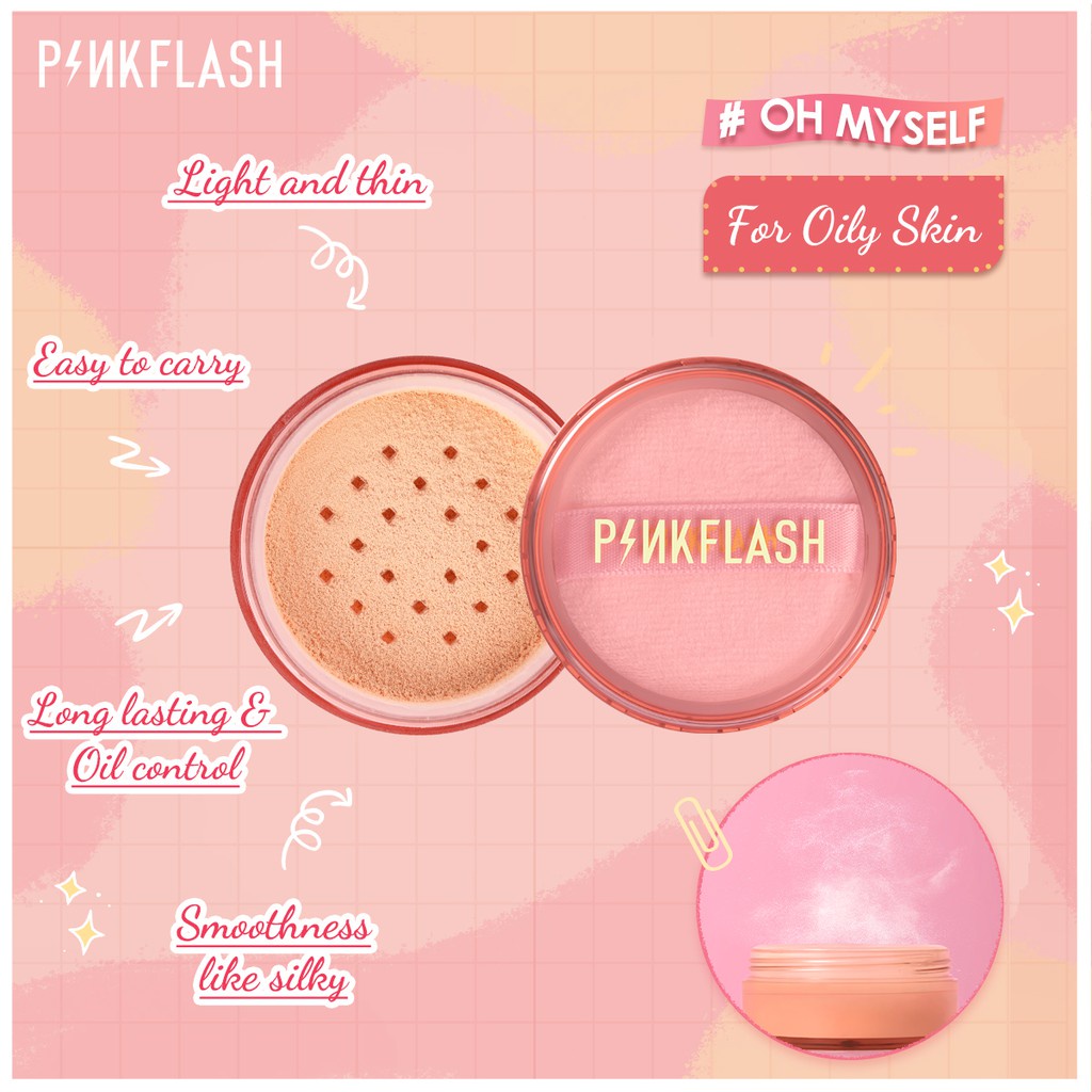 Jual ️ MEMEY ️ PINKFLASH Lasting Matte Loose Powder | Pink Flash | PF ...