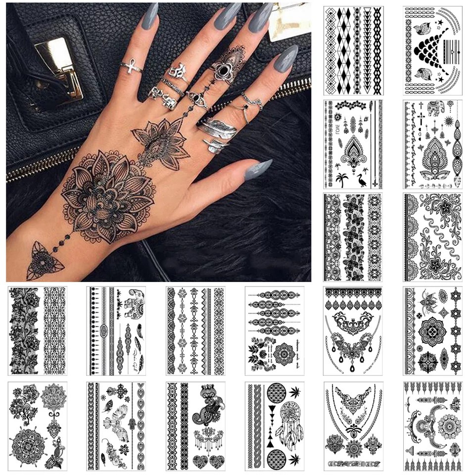 Jual Tatto Model Hena hitam india mandala acara pernikahan | Shopee ...