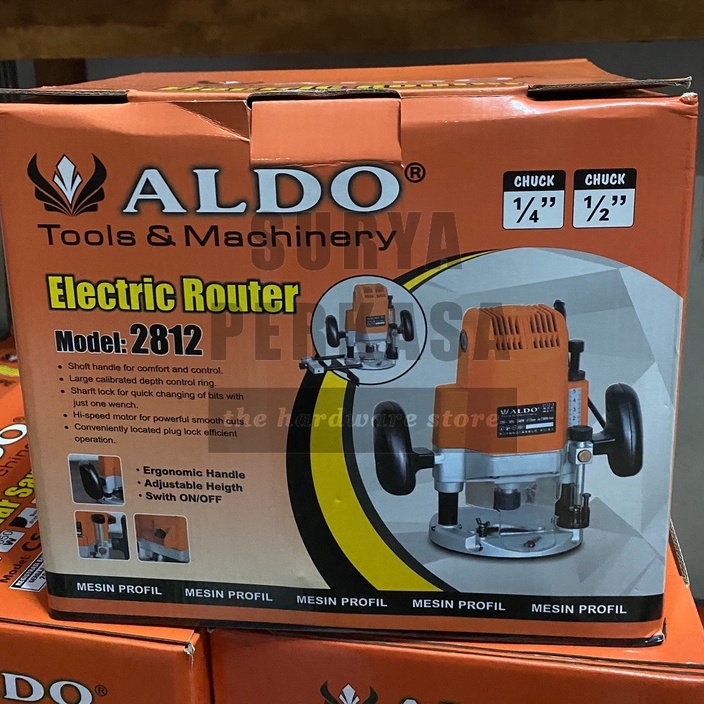 Jual Mesin Router / Profil Kayu Elektrik ALDO 2812 | Shopee Indonesia