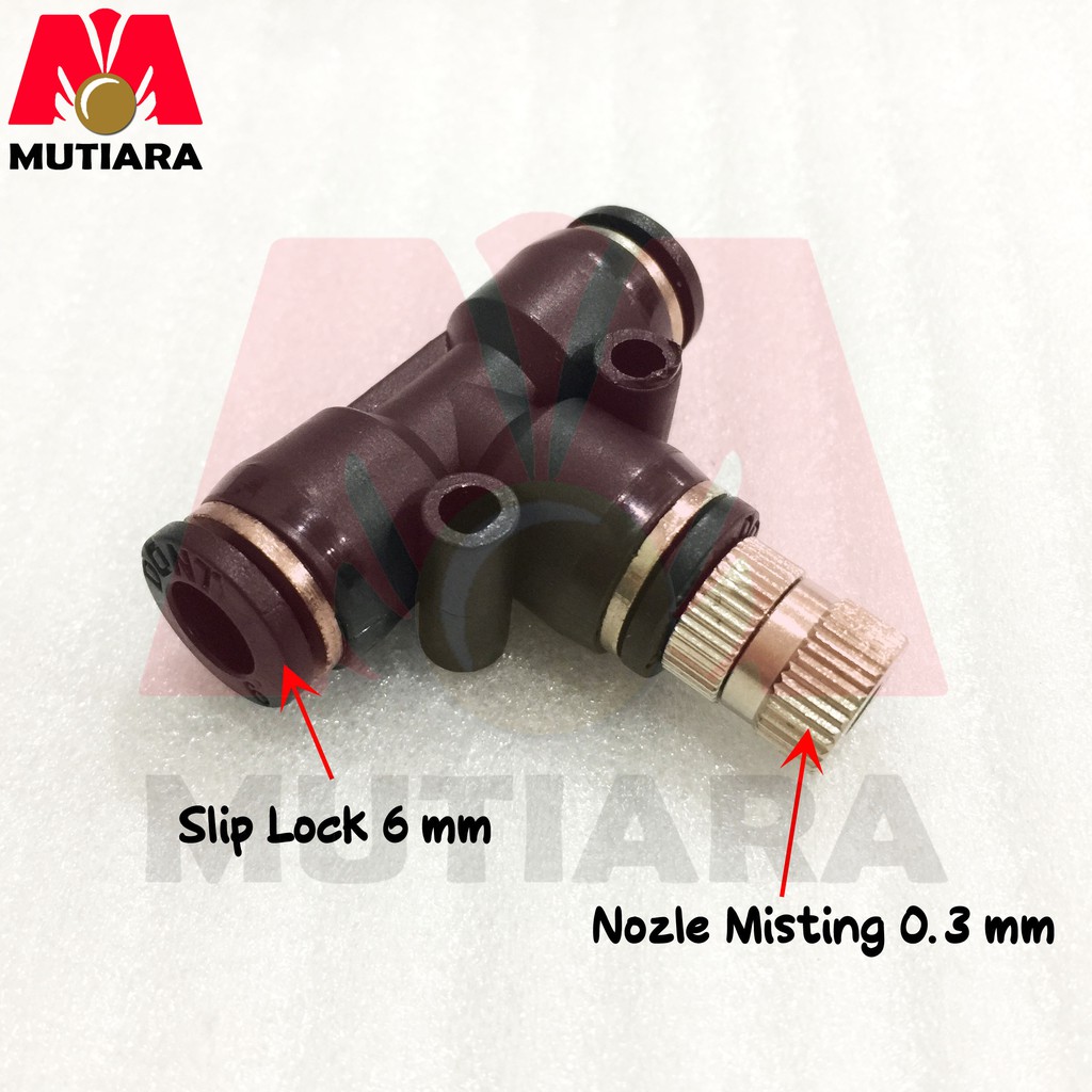 Jual Nozzle Misting Kabut Walet Embun 0.3 mm Cafe + Slip lock 6 mm ...
