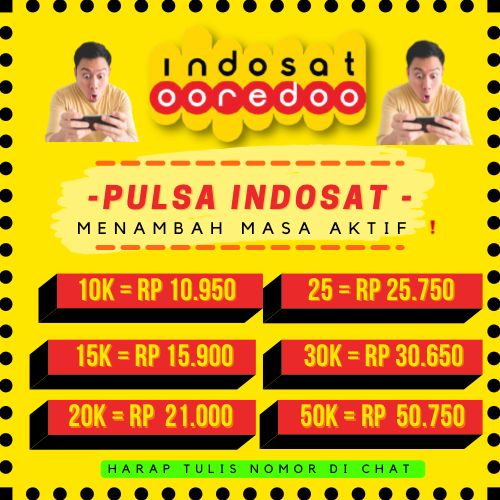 Jual Pulsa Indosat murah 5k 10k 12k 15k 20k 25k 30k Pulsa m3 dan ...