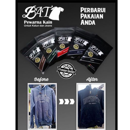 Jual Pewarna kain BAT /wantex / wenter /naptol | Shopee Indonesia
