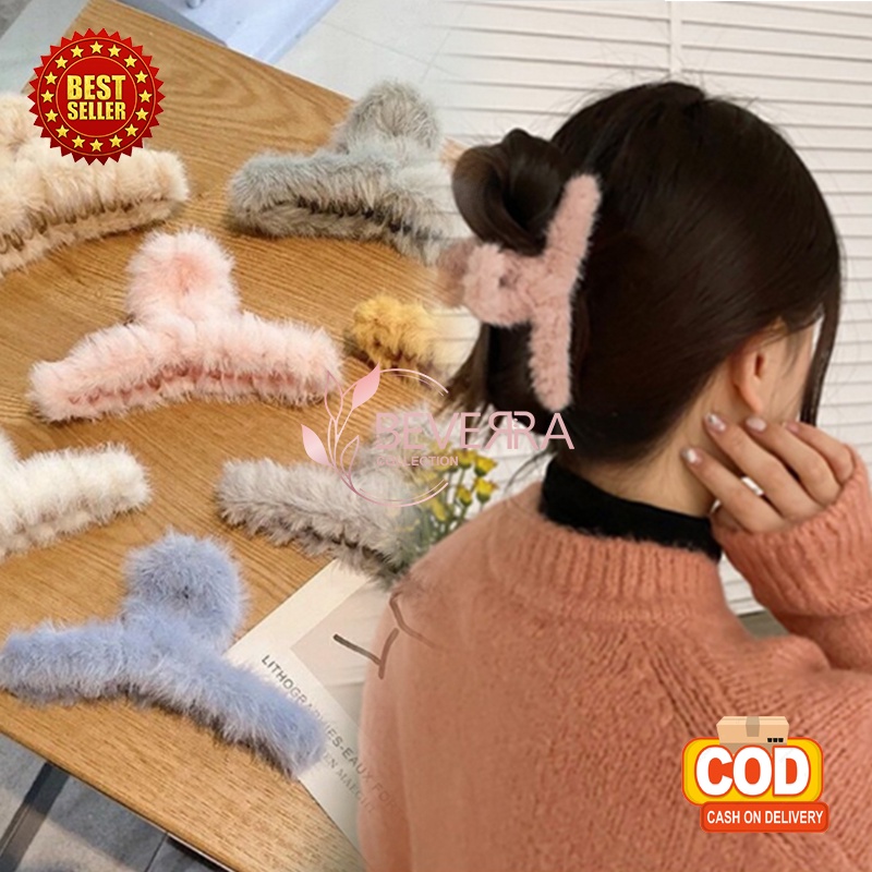 Jual JEPIT RAMBUT JEDAI WANITA KOREA MODEL BULU JEDAI RAMBUT 11CM ...