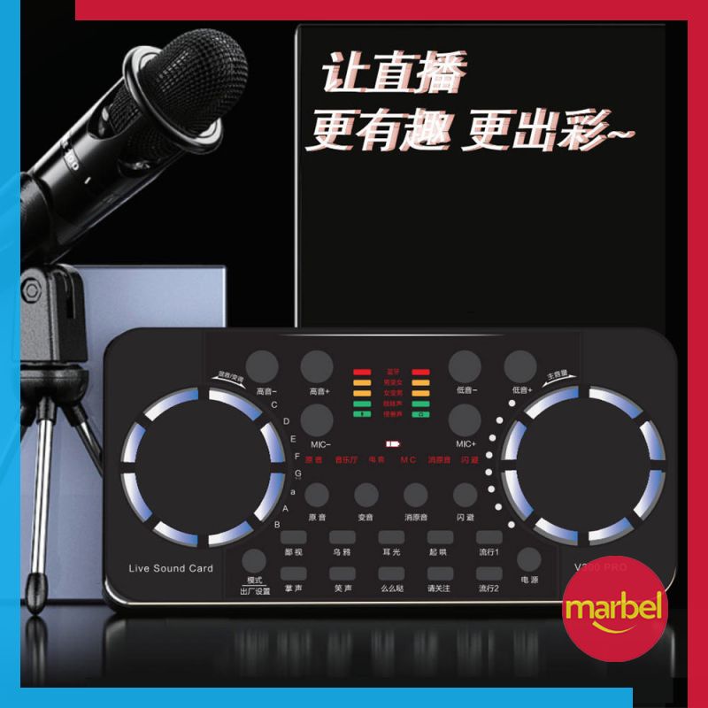 Jual Live Broadcast Sound Card Audio Bluetooth USB V300 Pro | Shopee ...