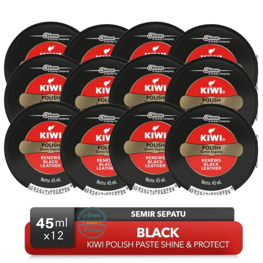 Jual Kiwi Paste SP Shoe Polish Black 45mL Kiwi Semir Sepatu Hitam 1 Lusin 12 Pcs | Shopee Indonesia