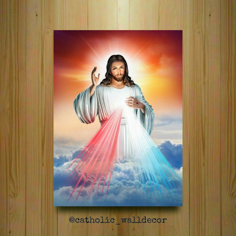Jual Hiasan dinding Kristen Katolik gambar Tuhan Yesus Kerahiman Ilahi ...