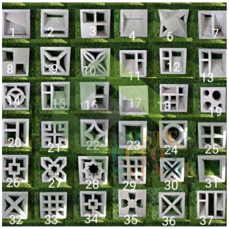 Jual ROSTER BETON MINIMALIS, Loster beton lubang angin jalusi all motif ...