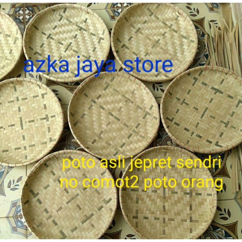 Jual Tampah bambu 25 30 40.45.50 cm tumpeng wadah bumbu tampir Diameter ...