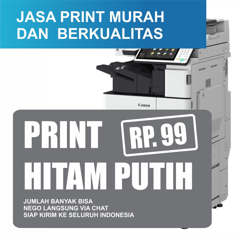Jual Print Fotocopy dokumen HITAM PUTIH murah langsung dikirim | Shopee ...
