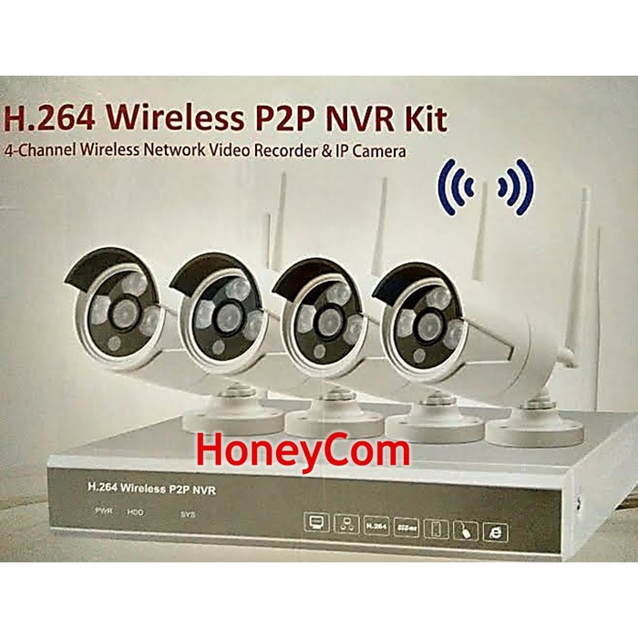 Jual Dijual High Quality HD 4 Chnl H264 Wireless NVR IP CCTV Kit 1 TB CCTV HDD Murah | Shopee ...