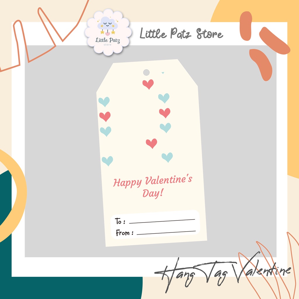 Jual NEW!! Hang Tag VALENTINE TO + FROM/Gift Tag/Kartu Ucapan/Hampers ...