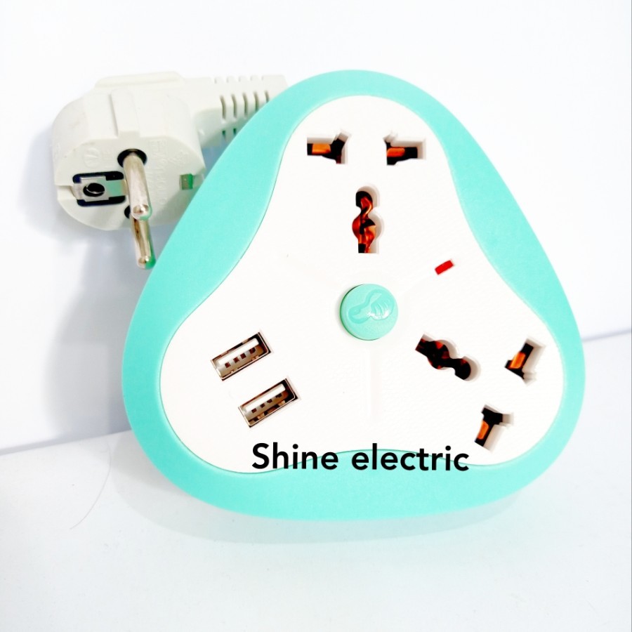 Jual Colokan Stop Kontak Universal 2 Lubang + 2 port USB saklar switch ...