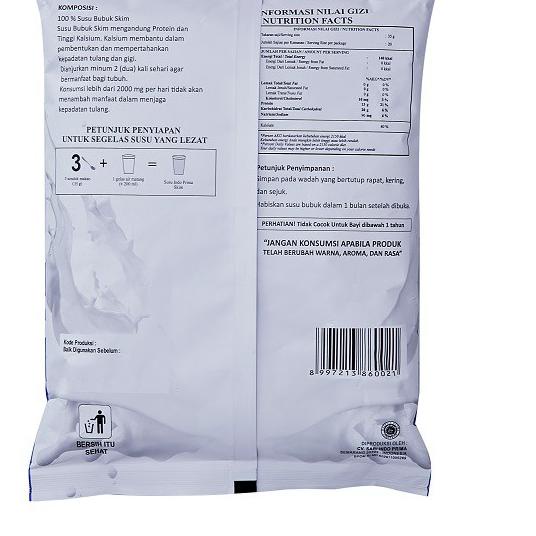 Jual Splash Susu Bubuk Indoprima Skim Milk untuk Kalsium dan Diet ...