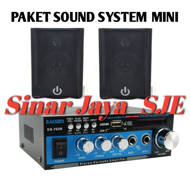 Jual PAKET SOUND SYSTEM MINI 4 Inch + Amplifier | Shopee Indonesia