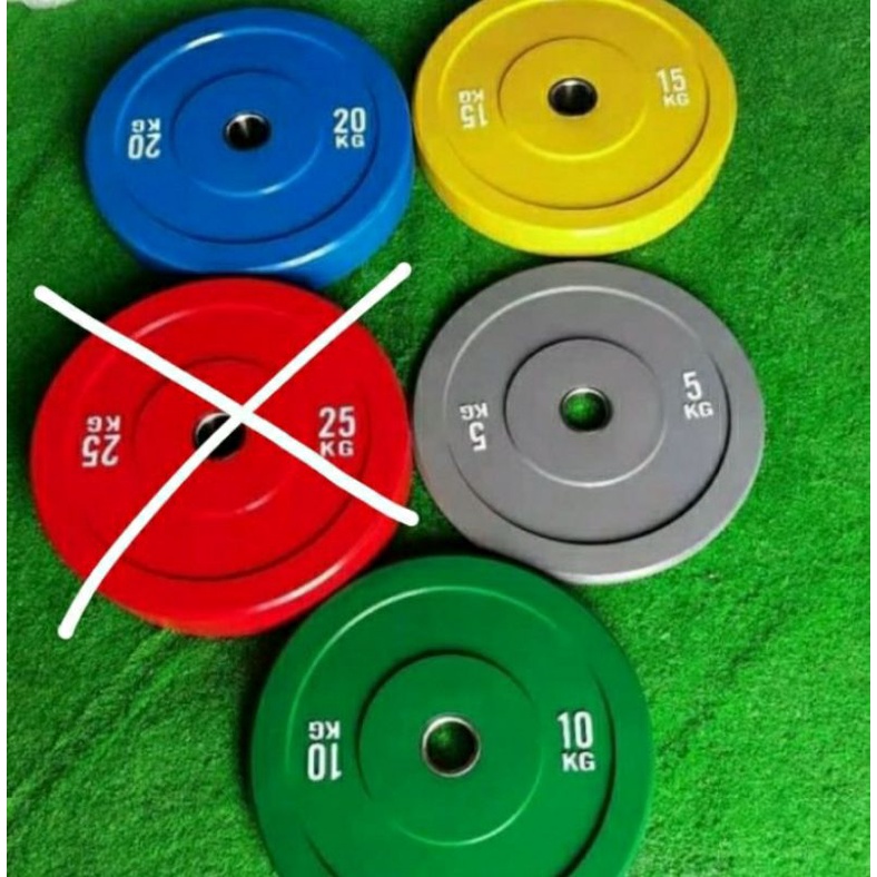 Jual DUMBLE/BEBAN -PLATE ZIVA XP COLOR BUMPER RUBBER PLATES SET 150KG ...