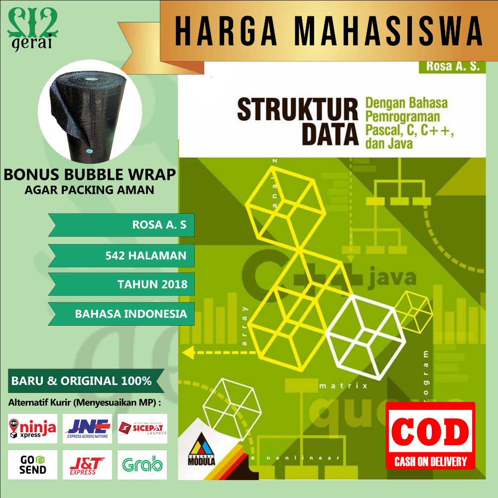 Jual BUKU STRUKTUR DATA TERAPAN DALAM BERBAGAI BAHASA PEMROGRAMAN ...