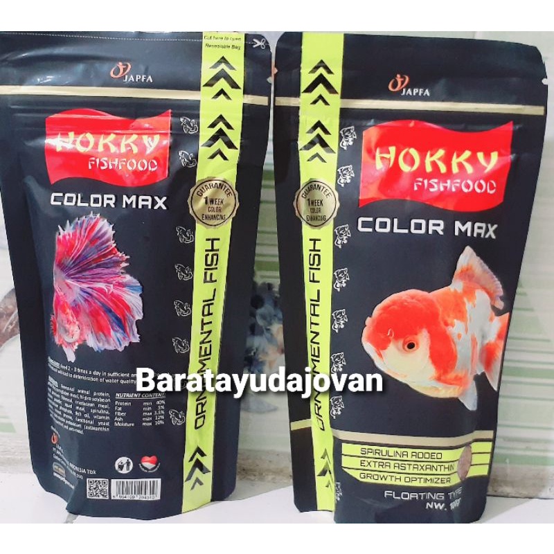 Jual PAKAN IKAN KOKI CUPANG HOKKY COLOR MAX UNTUK IKAN KOKI & CUPANG ...