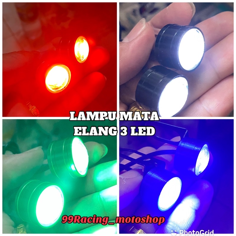 Jual Lampu Mata Elang Flash 3 Mode Panoramic Plus Breket Spion Sepasang | Shopee Indonesia