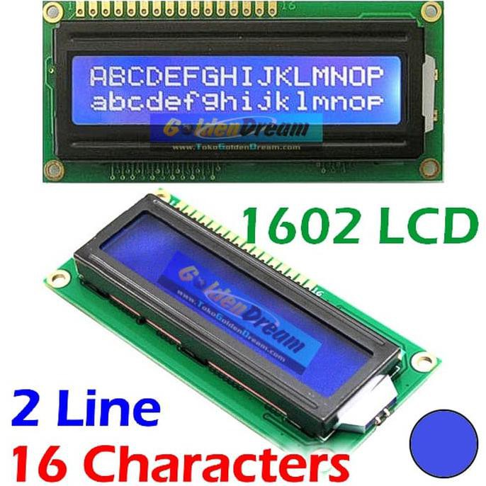 Jual Lcd Display 1602 Background Biru Blue Tulisan Putih 16X2 Character ...