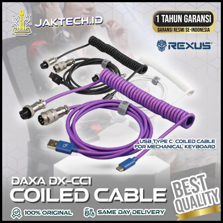 Jual Rexus Coiled Kabel / Cable Daxa Dx Cc1 Usb Type C Mechanical ...