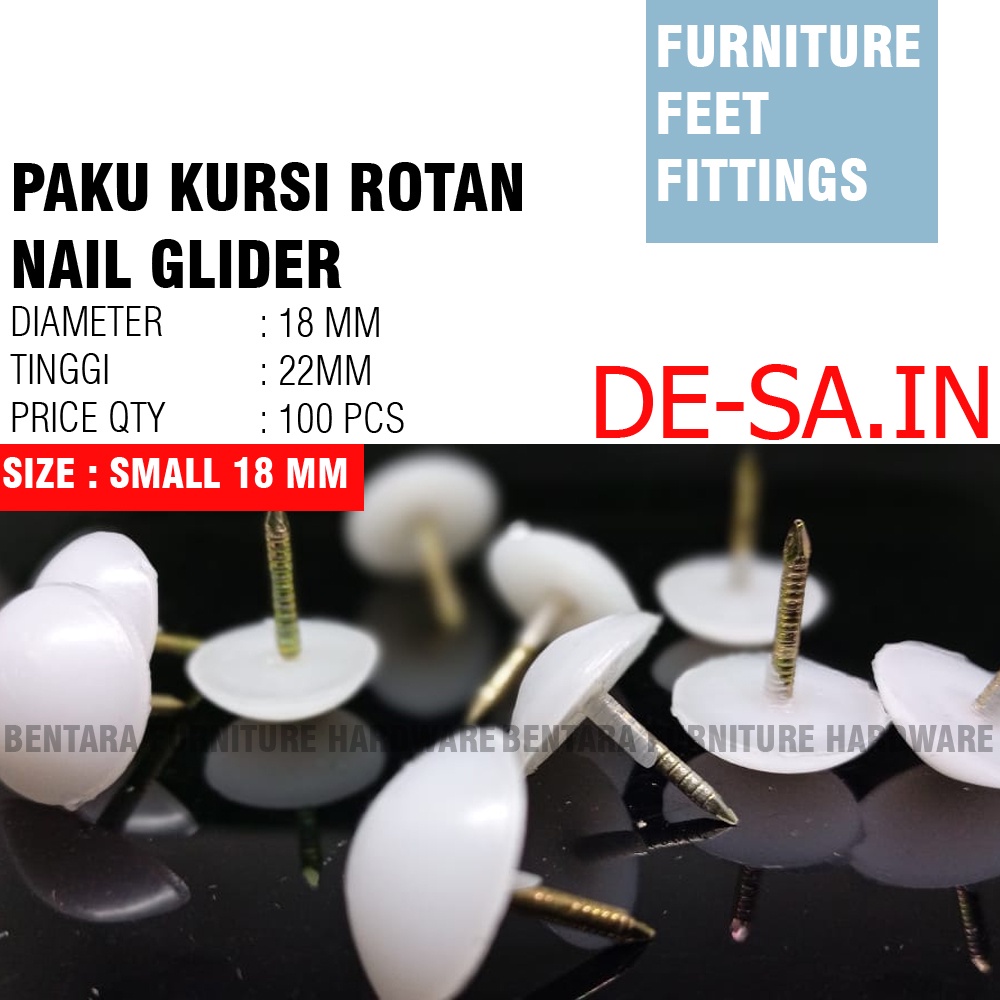 Jual 100 x PAKU KURSI BESAR DIAMETER 25MM MEJA - PAKU PLASTIK BESI NAIL ...