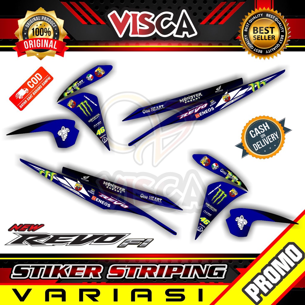 Jual Striping Revo Fit Fi - Sticker Striping Variasi Lis Honda Revo Fit ...
