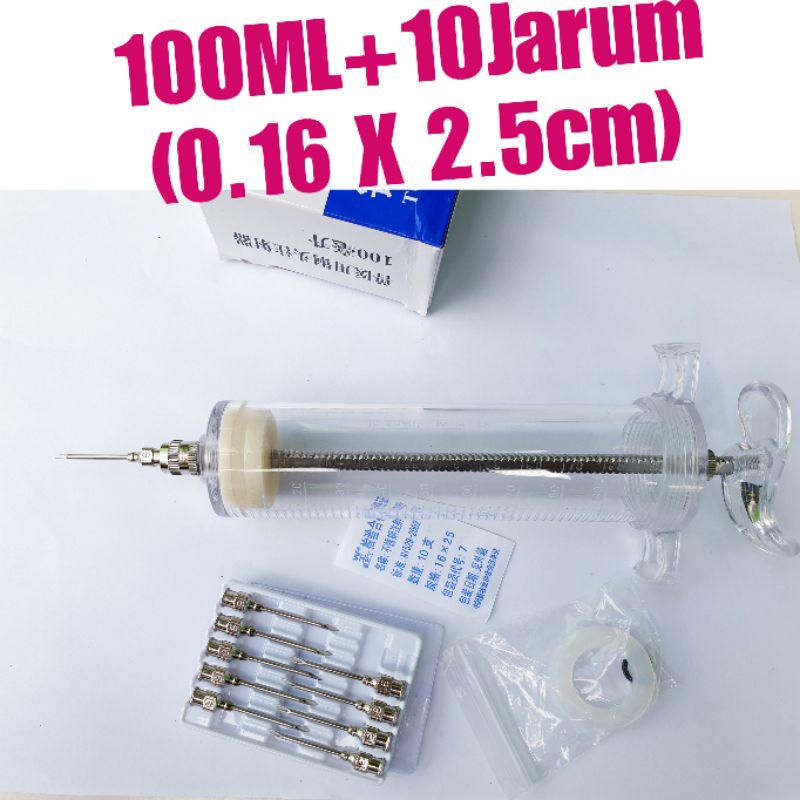 Jual suntikan besar 100ml spuit alat suntikan hewan kerbau lembu pedet ...