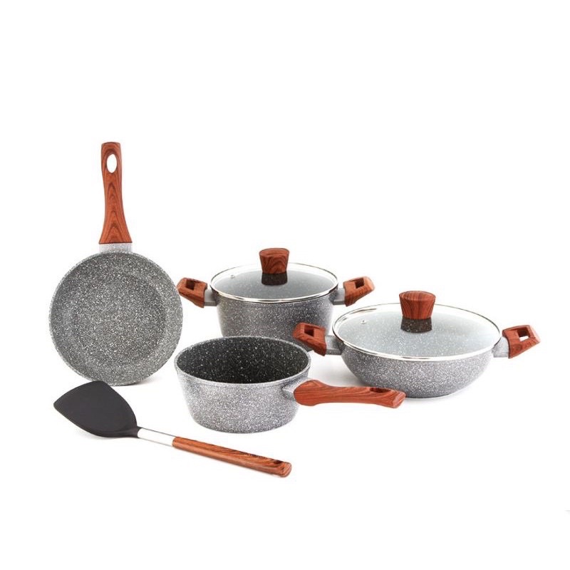 Jual PANCI SET MARBLE COATING CYPRUZ COOKWARE SET 7 pcs | Shopee Indonesia
