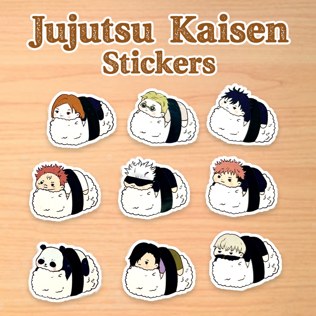 Jual 9pcs Jujutsu Kaisen Sticker Stiker Waterproof Anti Air JJK Chibi ...