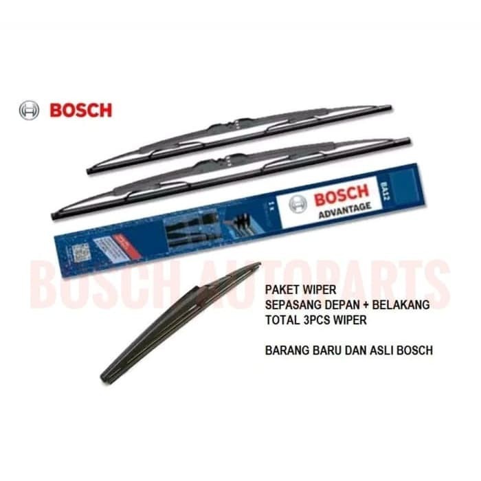 Jual WIFER BOSCH ORIGINAL DAIHATSU SIRION KARET WIPER MOBIL DEPAN BELAKANG 21" 17" - H352 ...