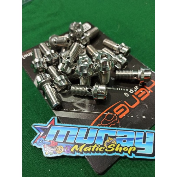 Jual Baut banjo kaliper drat kasar dan halus stainless cnc heng | Shopee Indonesia