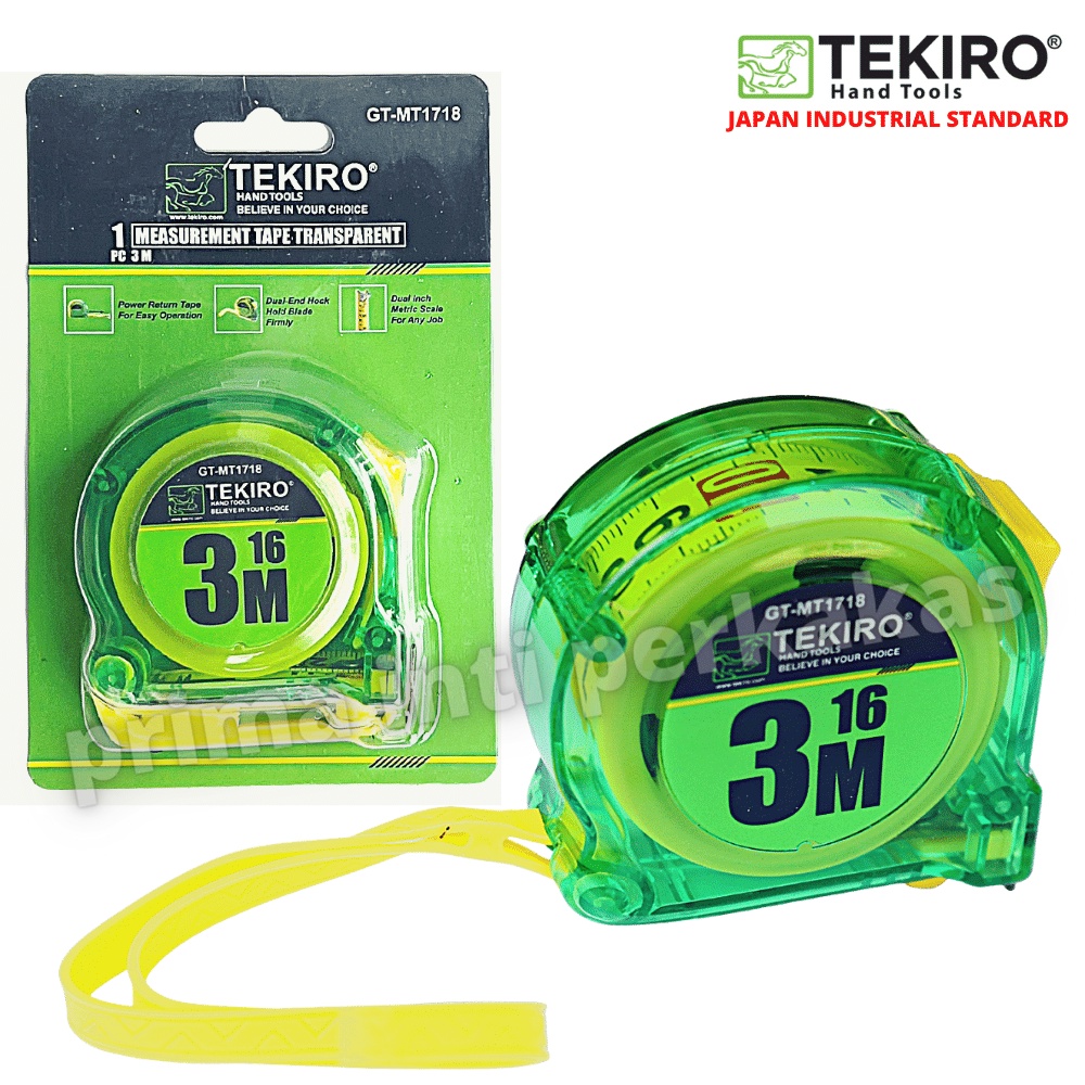 Jual Meteran Tekiro 3m - Rol Matic Meteran 3m -Meteran Bening 3M TEKIRO ...