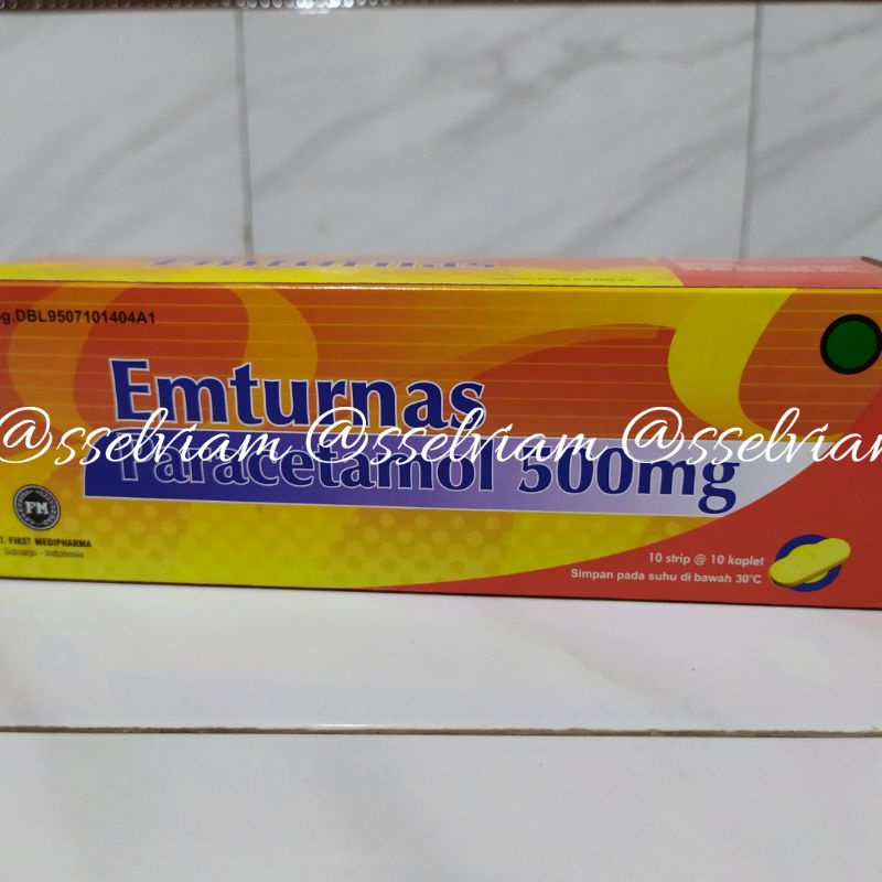 Jual [TERMURAH] Emturnas Paracetamol 500 mg FM First Medipharma PCT 500 ...