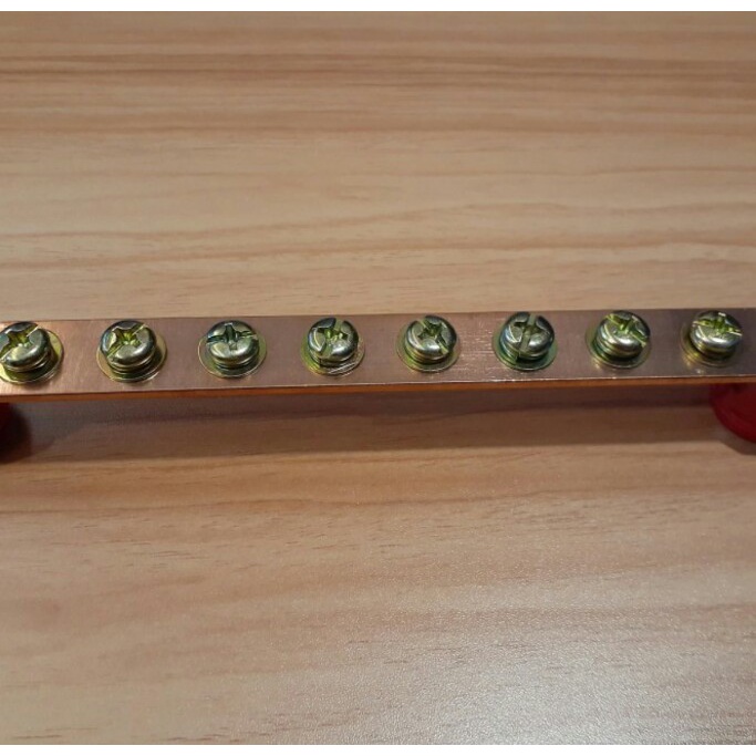 Jual busbar tembaga nol arde grounding 15mm x 150mm tebal 2mm komplit ...