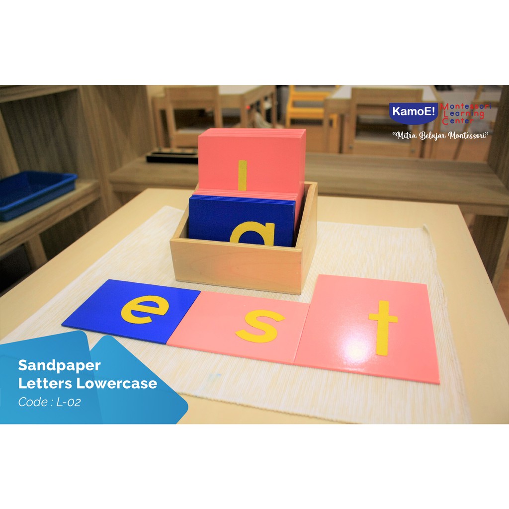 Jual Sandpaper Letters Lowercase Montessori Material | Shopee Indonesia