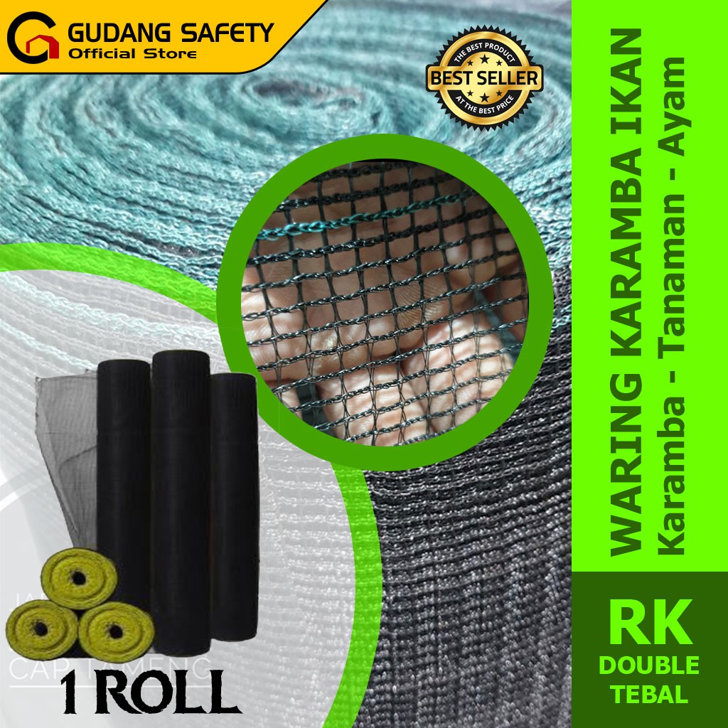 Jual WARING KARAMBA IKAN RK DOUBLE TEBAL JARING TANAMAN AYAM KOLAM 1 ROLL | Shopee Indonesia
