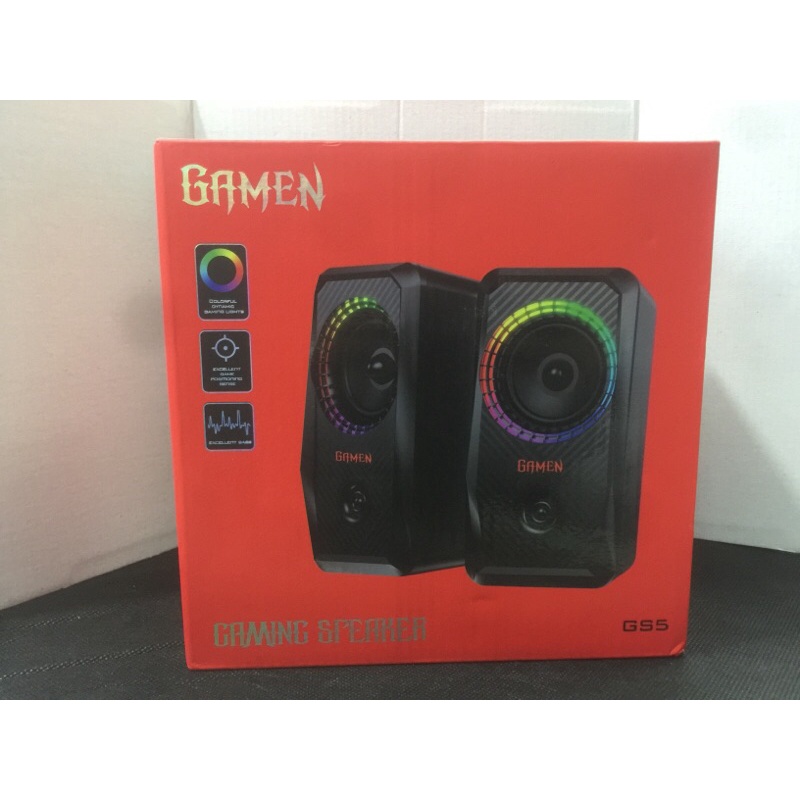 Jual Speaker Gaming Gamen For PC with RGB Light Gamen GS5 | Shopee ...