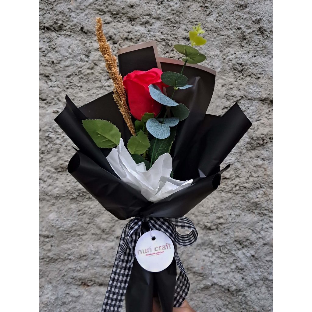 Jual Buket Bunga Single Rose/Buket Bunga Kering /Buket Bunga Artificial ...