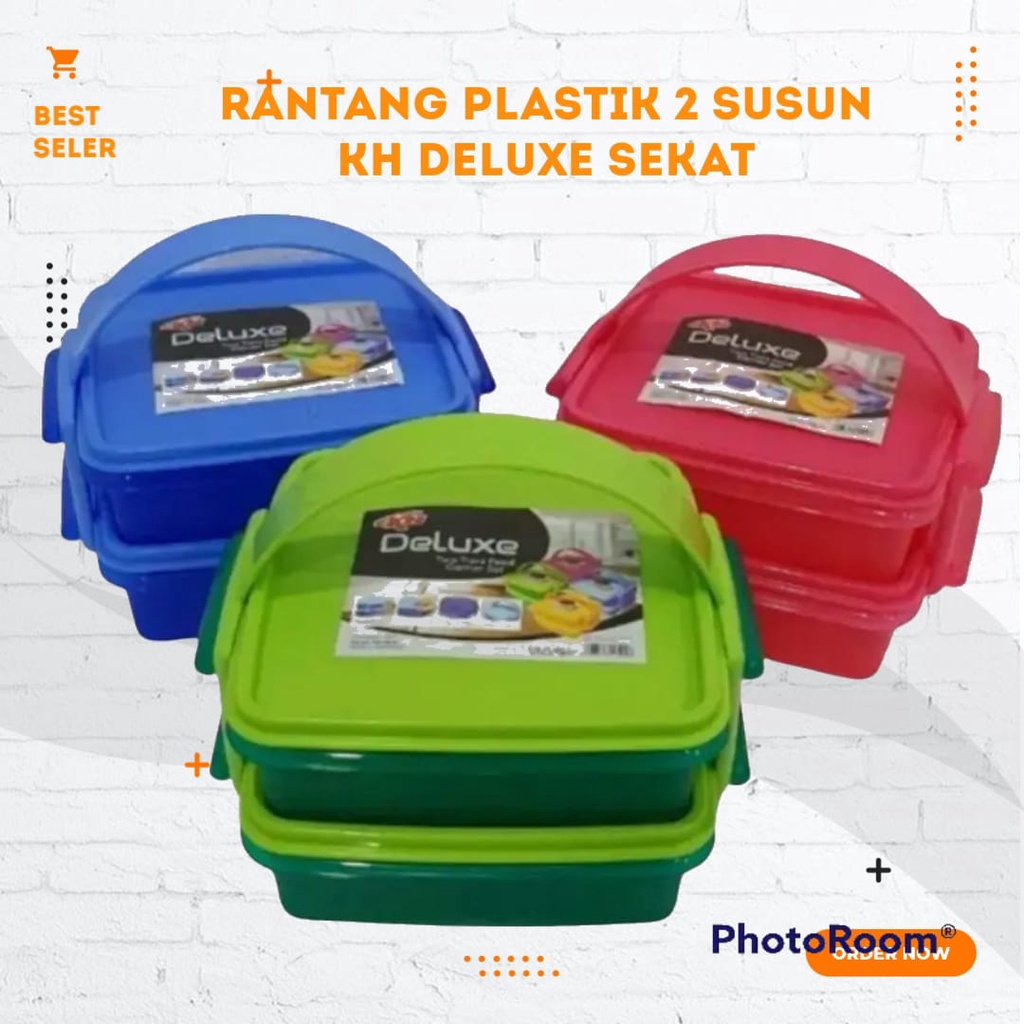 Jual Rantang Plastik 2 Susun Kh Deluxe / Rantang Plastik 2 Susun Lunch ...