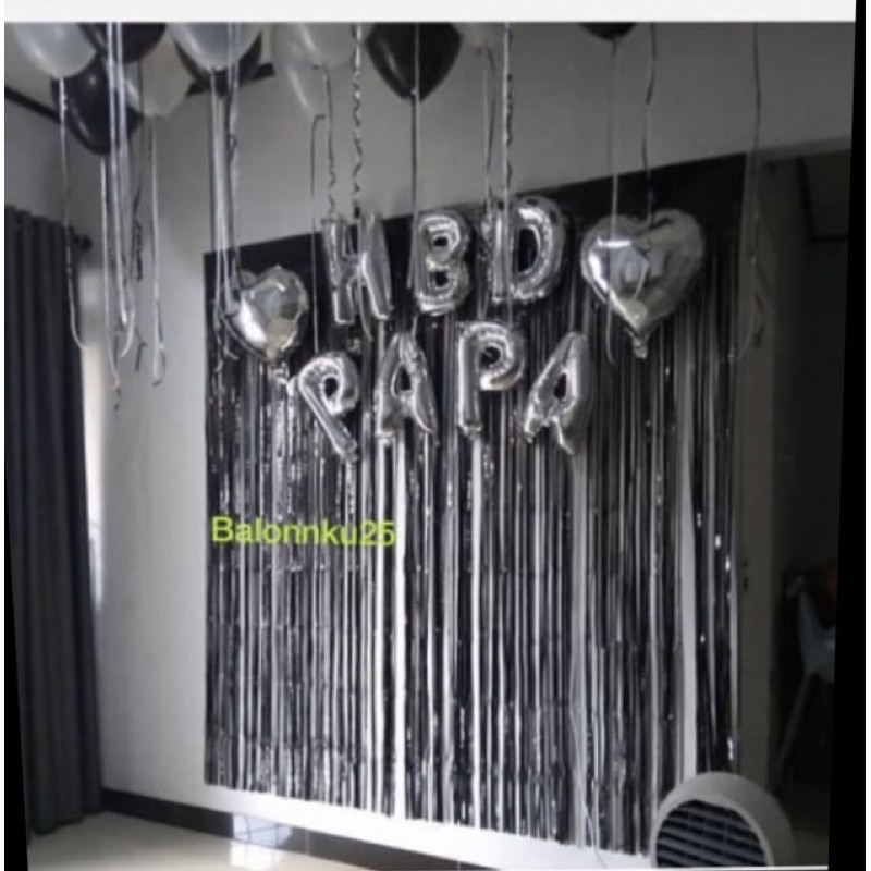 Jual paket balon murah tema hitam silver | Shopee Indonesia